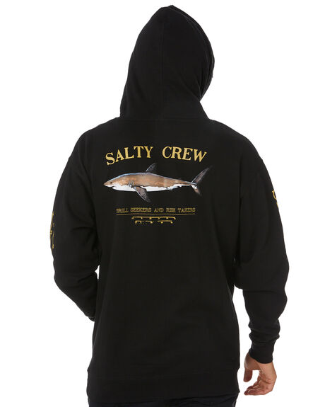 Salty Crew Bruce Mens Hooded Fleece - Black | SurfStitch