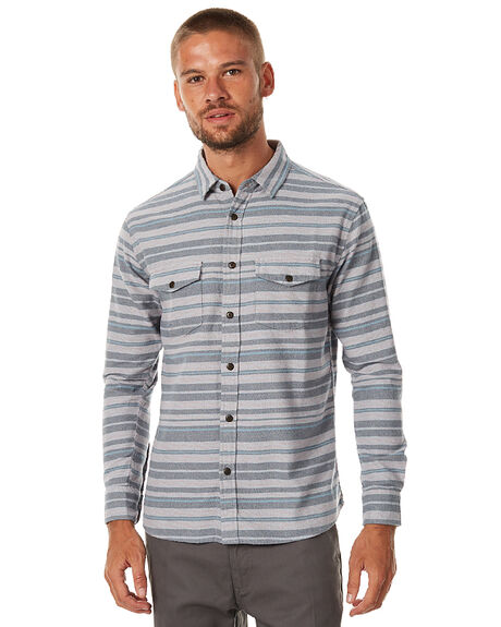 Katin Cast Woven Flannel Ls Mens Shirt - Grey | SurfStitch