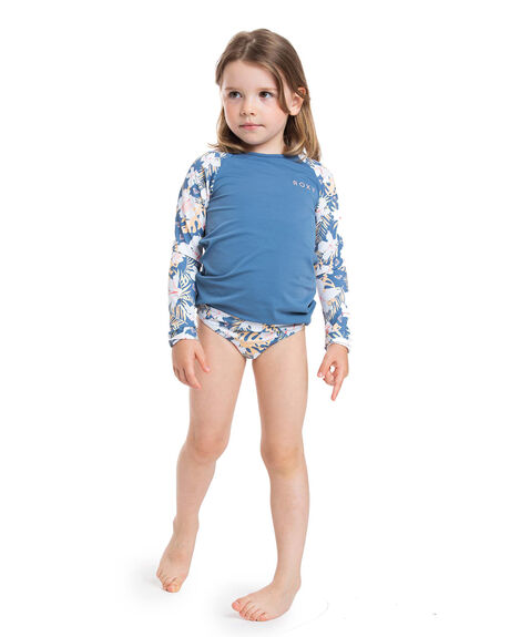 Roxy Girls 2 7 Swim Lovers Long Sleeve Upf 50 Rash Vest Moonlight