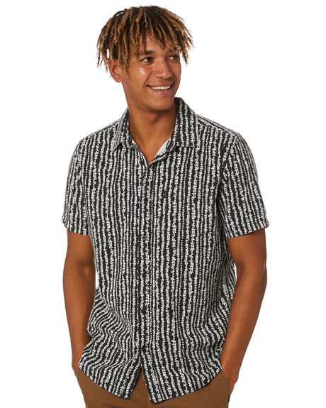 Rip Curl Searchers Mens Ss Shirt - Washed Black | SurfStitch