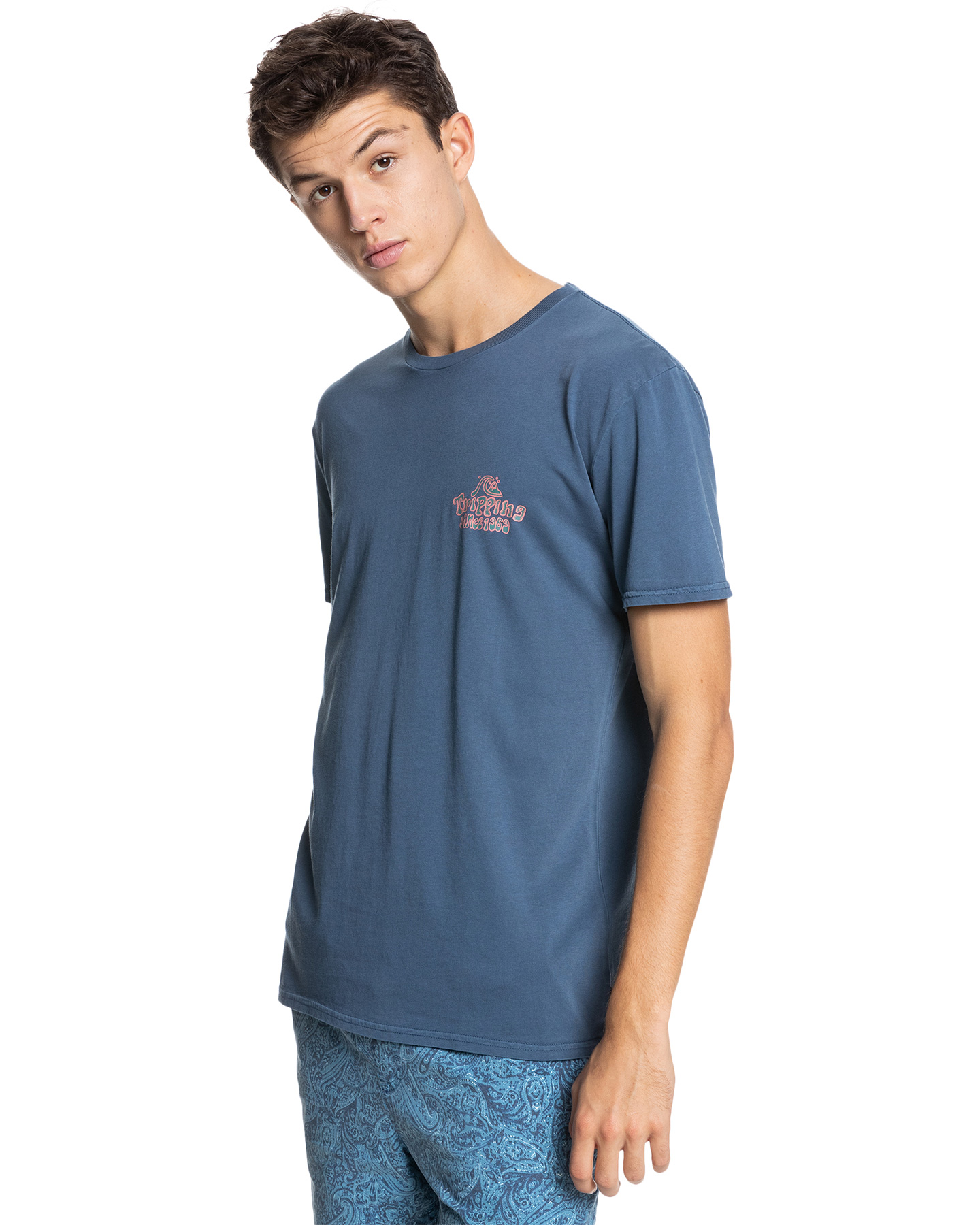 Quiksilver Mens Surf Safari Organic T-Shirt - Sargasso Sea | SurfStitch