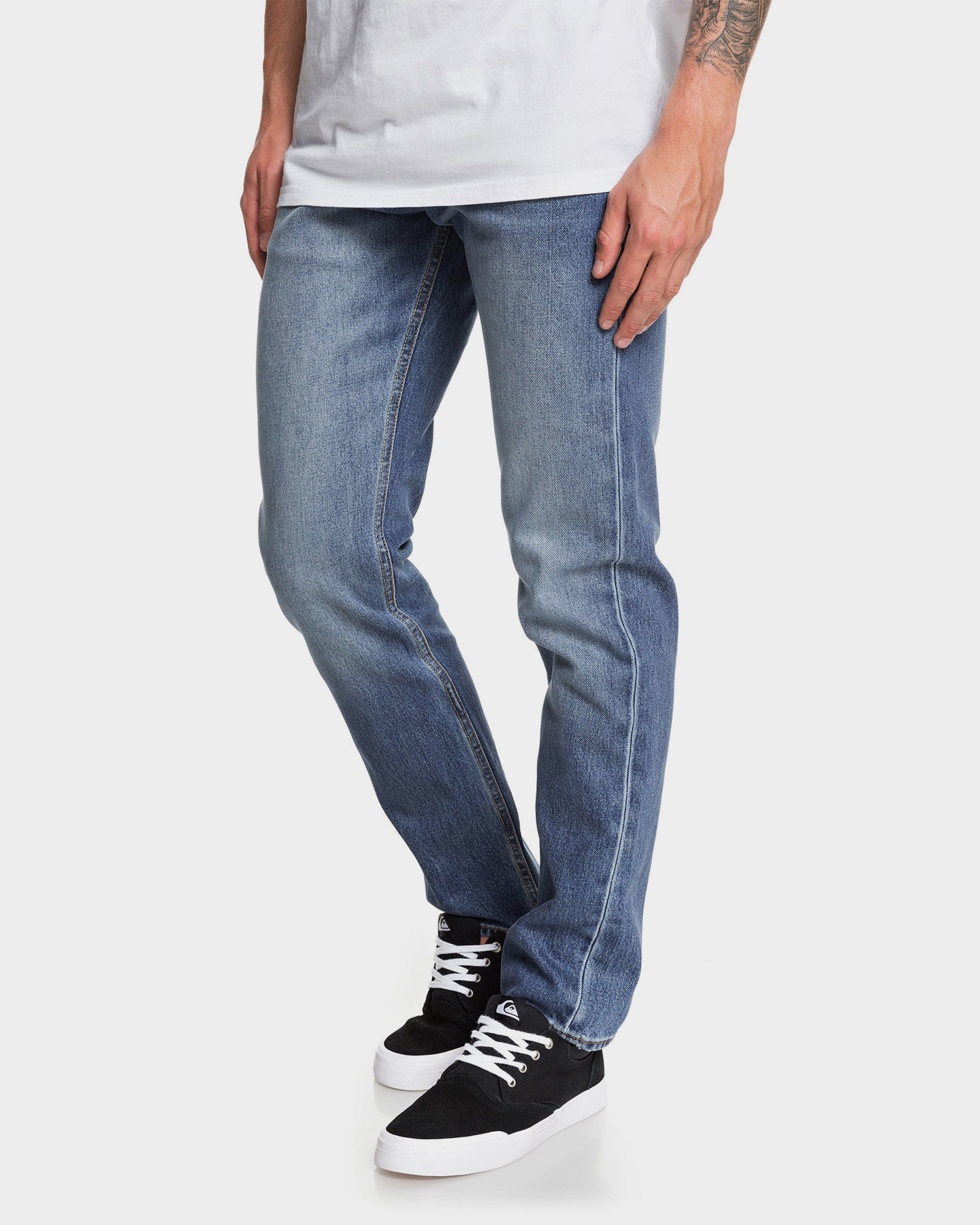 Quiksilver Mens Modern Wave Aged Straight Fit Jeans - Aged | SurfStitch