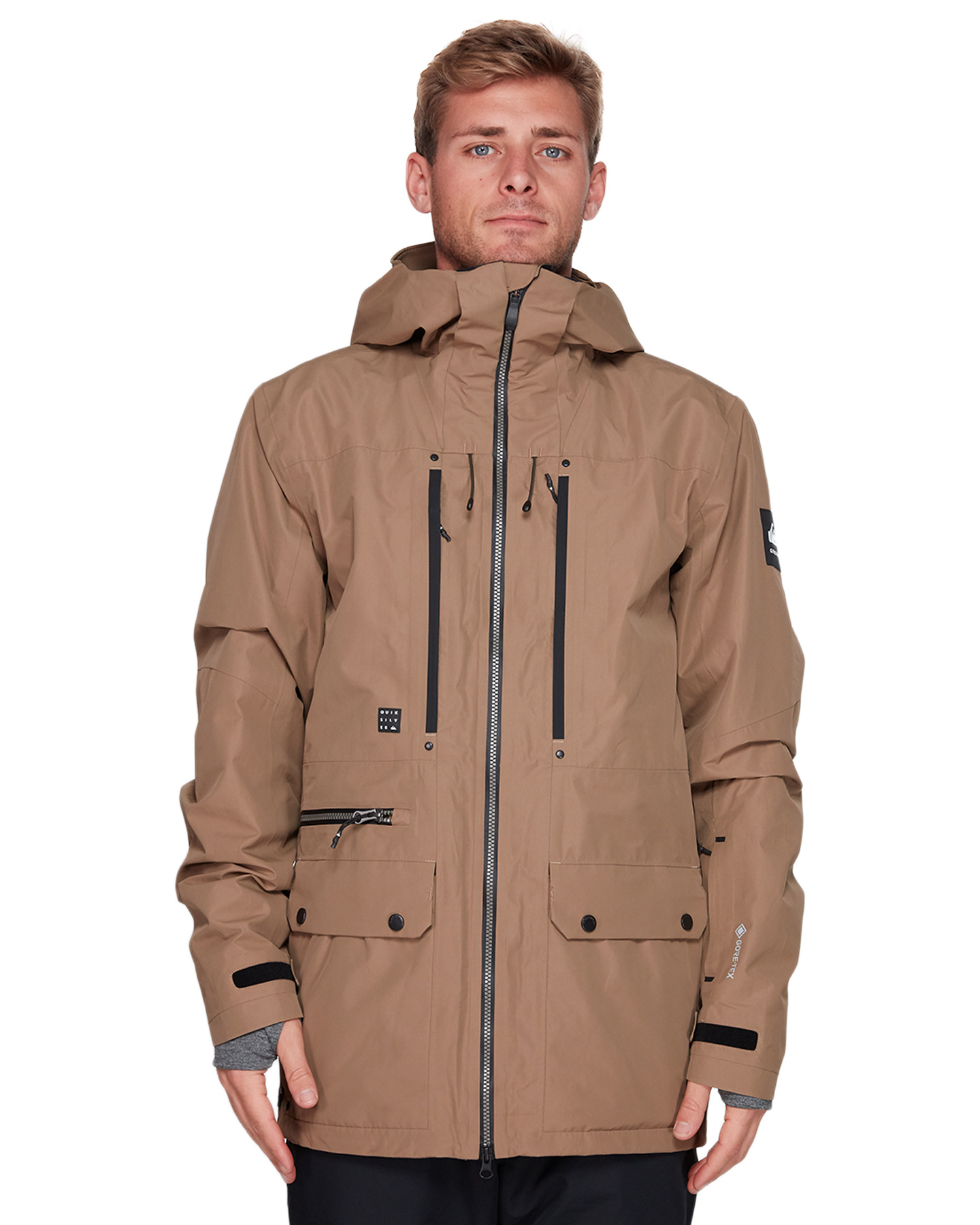 Quiksilver Mens Black Alder 2L Gore-Tex 2L Snow Jacket - Otter | SurfStitch