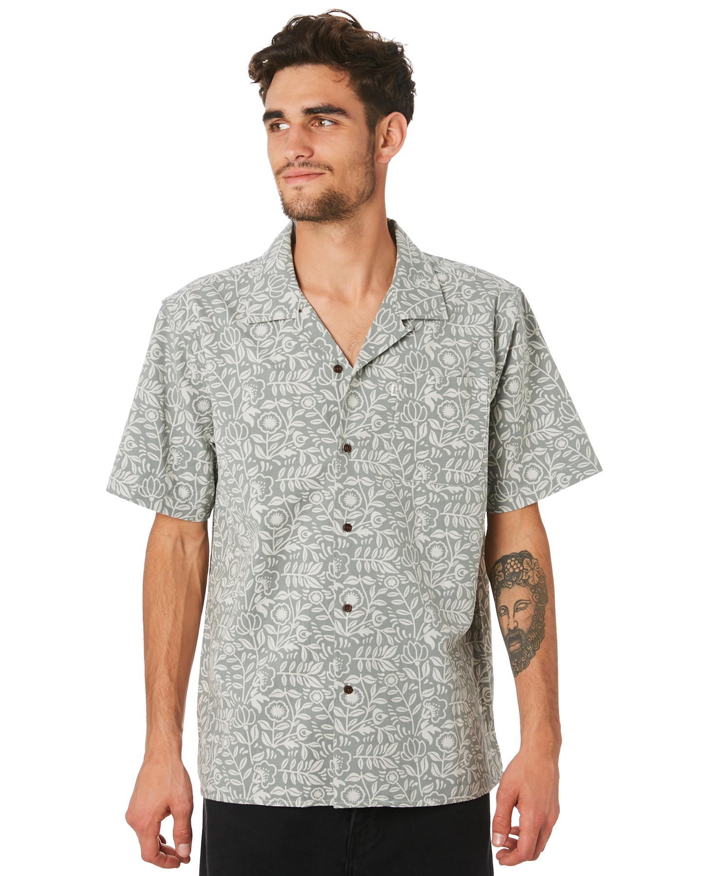 Katin Leary Mens Ss Shirt - Gry Green | SurfStitch