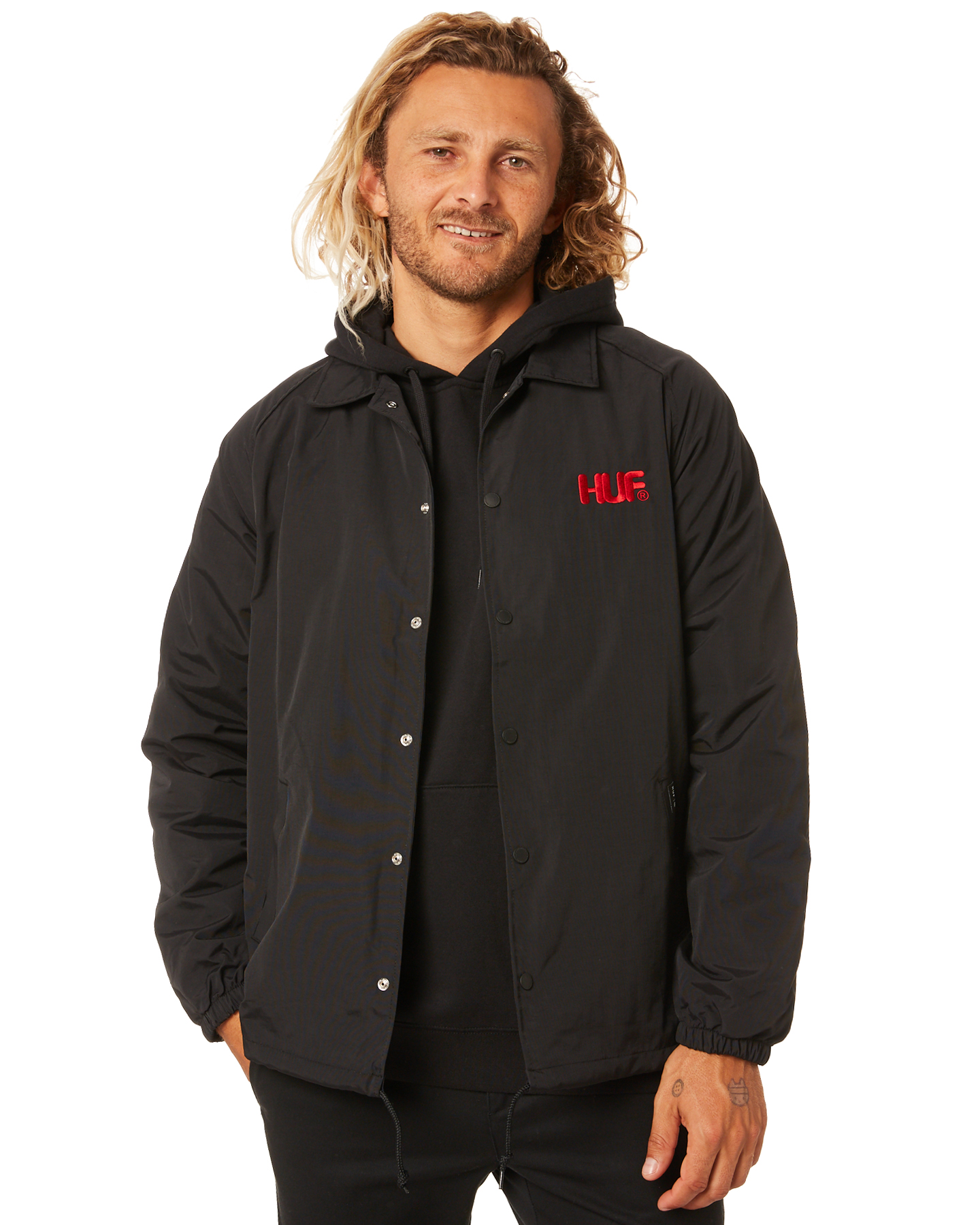 Huf Huf Magic Dragon Mens Coach Jacket - Black | SurfStitch