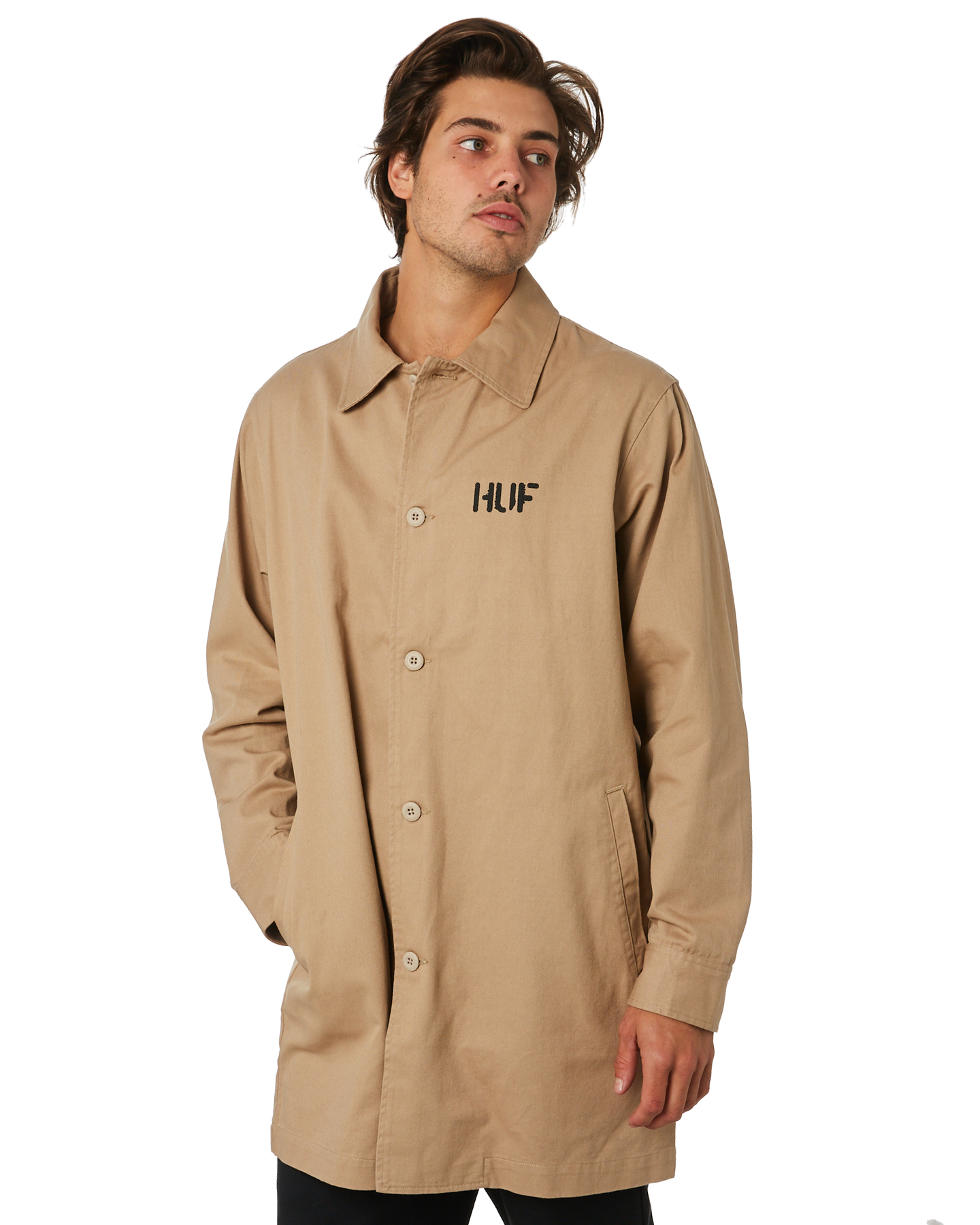 Huf Popeye Mens Trench Jacket - Tan | SurfStitch
