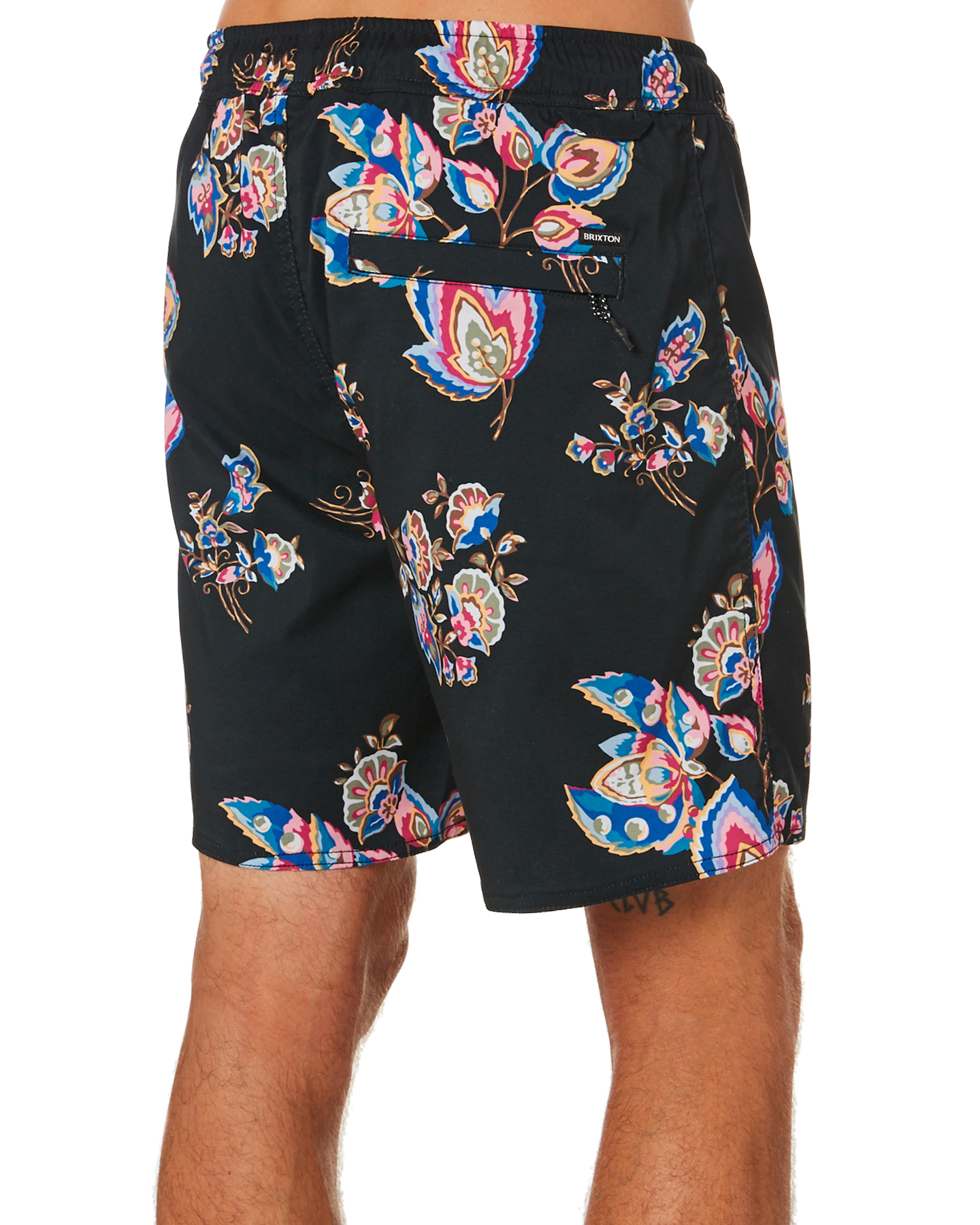Brixton Palmas Mens Trunk - Black Purple | SurfStitch