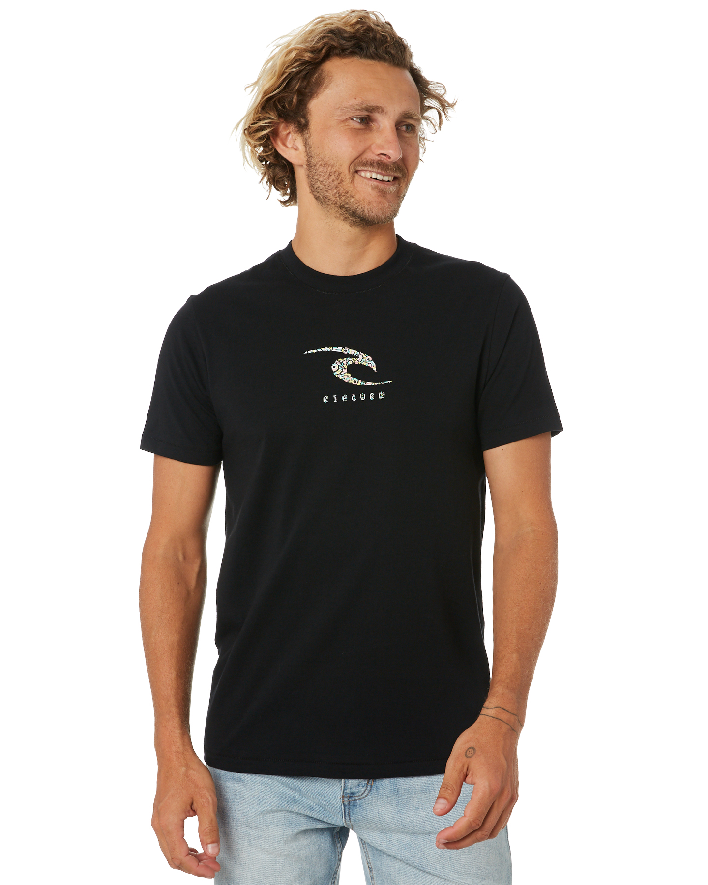 Rip Curl K-Fish Wave Mens Tee - Black | SurfStitch