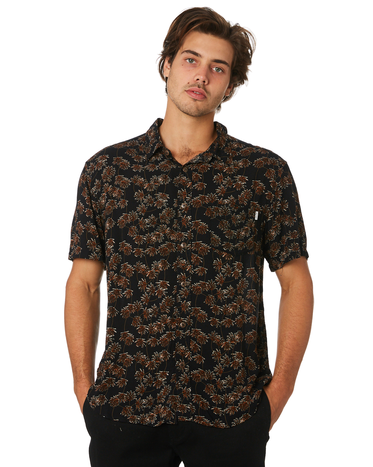 Rhythm Boracay Mens Ss Shirt - Black | SurfStitch