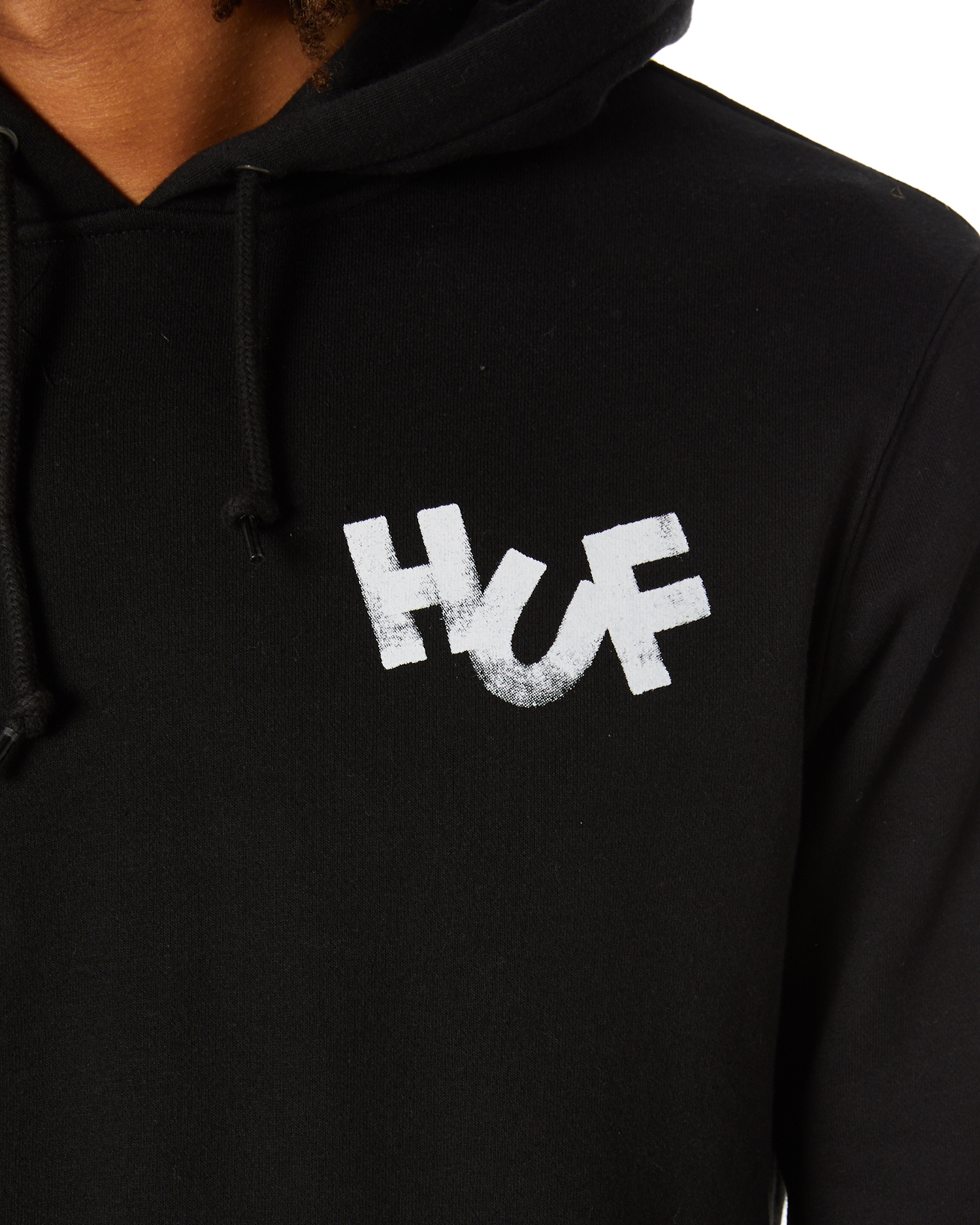 Huf Haze Brush Mens Pullover Hoodie - Black | SurfStitch