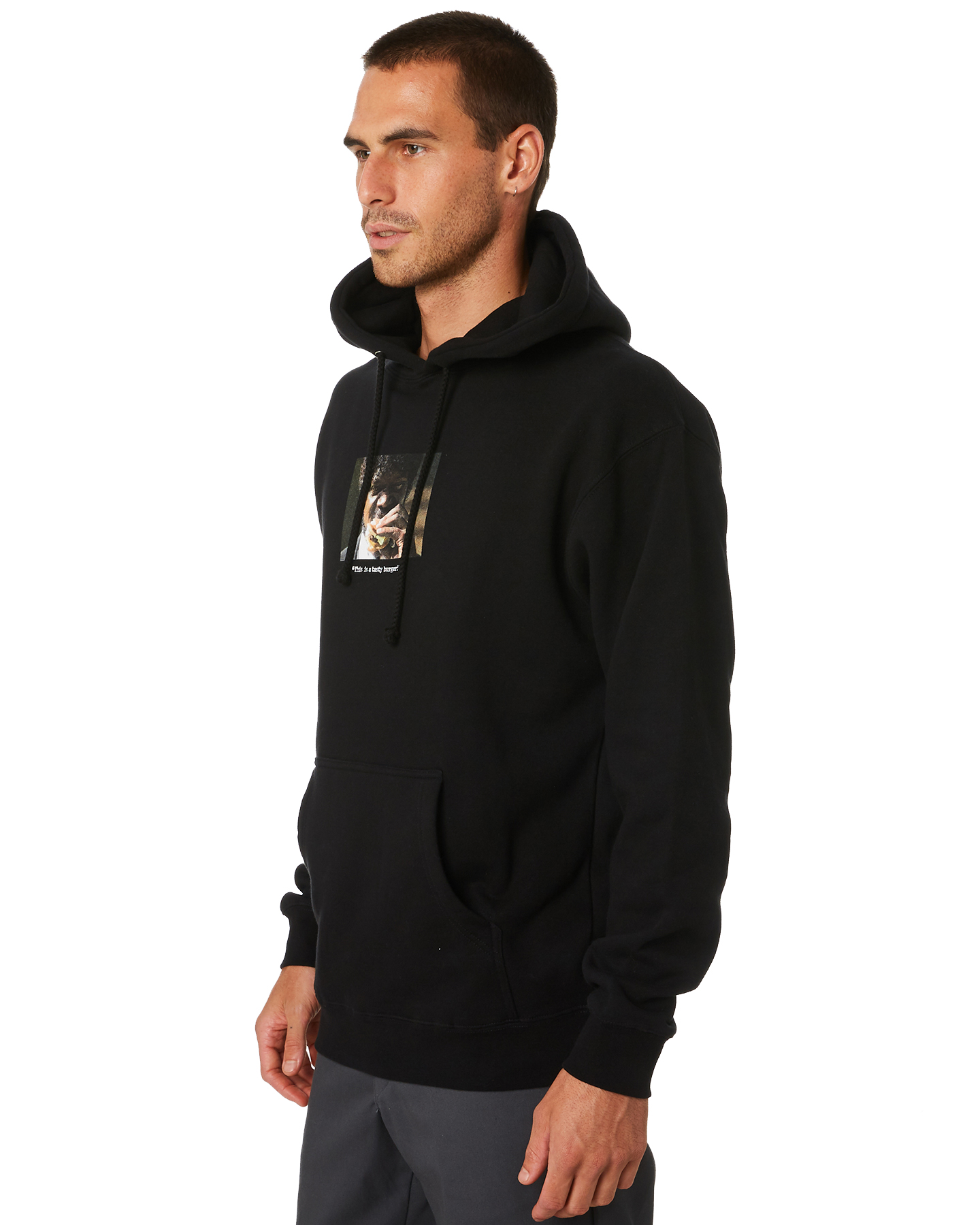 Huf X Pulp Fiction Burger Mens Hoodie - Black | SurfStitch