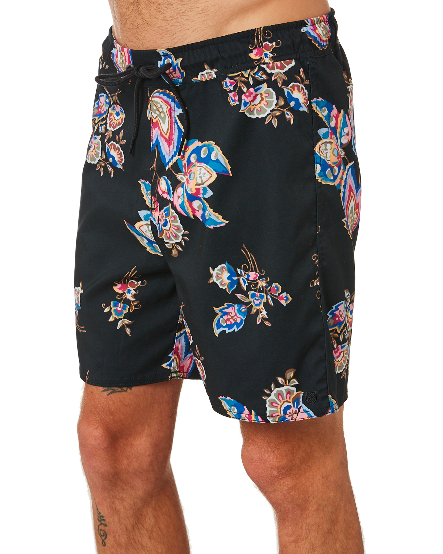 Brixton Palmas Mens Trunk - Black Purple | SurfStitch