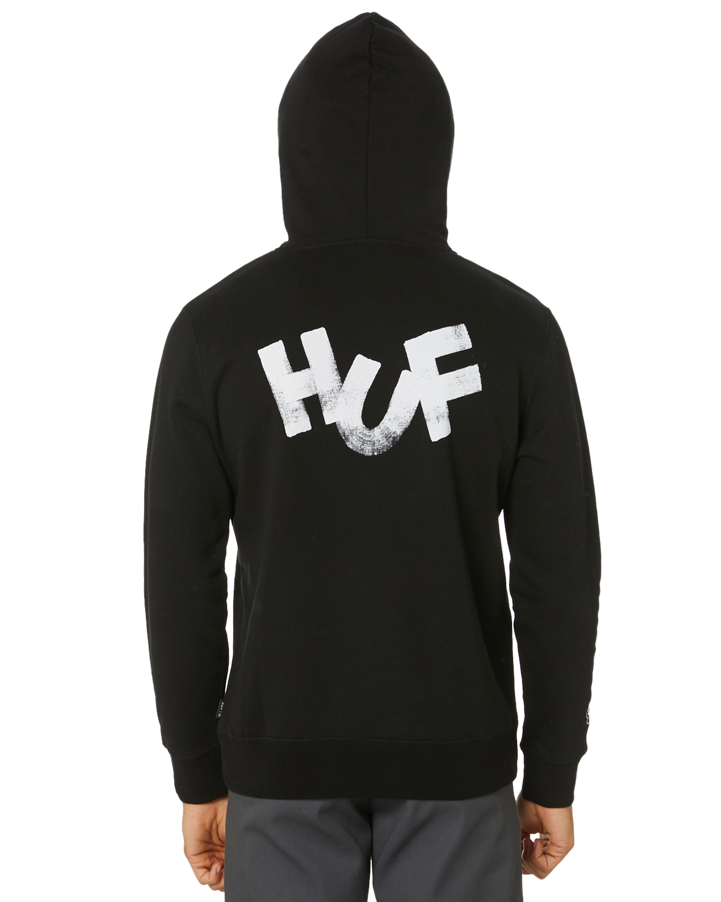 Huf Haze Brush Mens Pullover Hoodie - Black | SurfStitch
