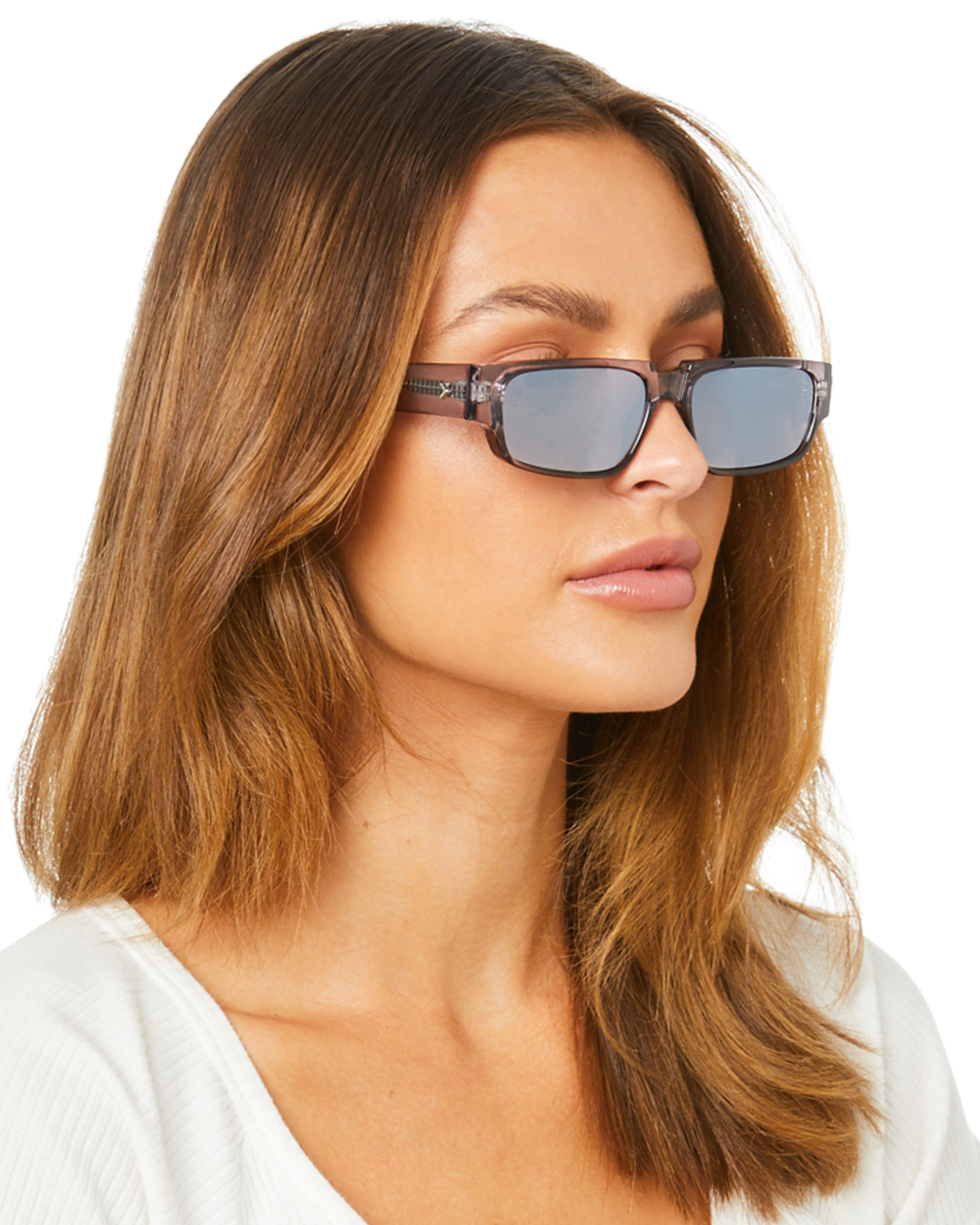 Kendall And Kylie Josette Sunglasses - Metallic Light Grey | SurfStitch