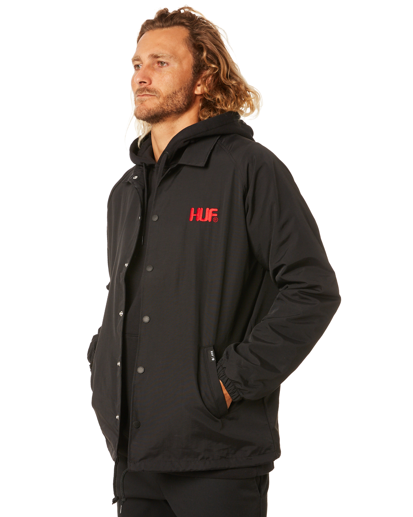 Huf Huf Magic Dragon Mens Coach Jacket - Black | SurfStitch