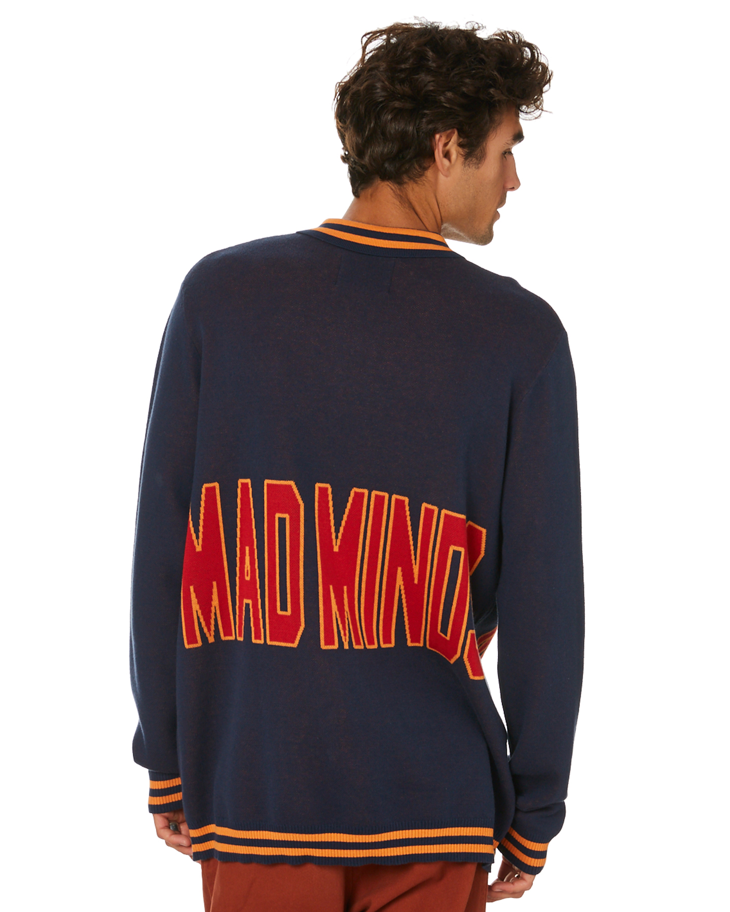 Misfit Pas De Trois Mens Knit Collar Crew - Blue | SurfStitch