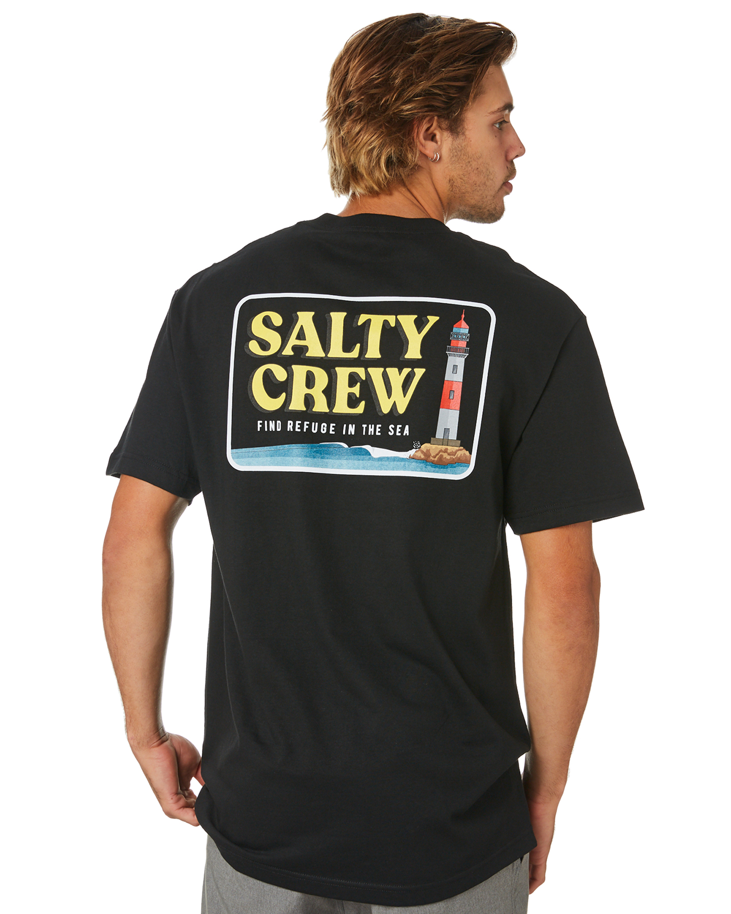 Salty Crew Point Loma Mens Ss Tee - Black | SurfStitch