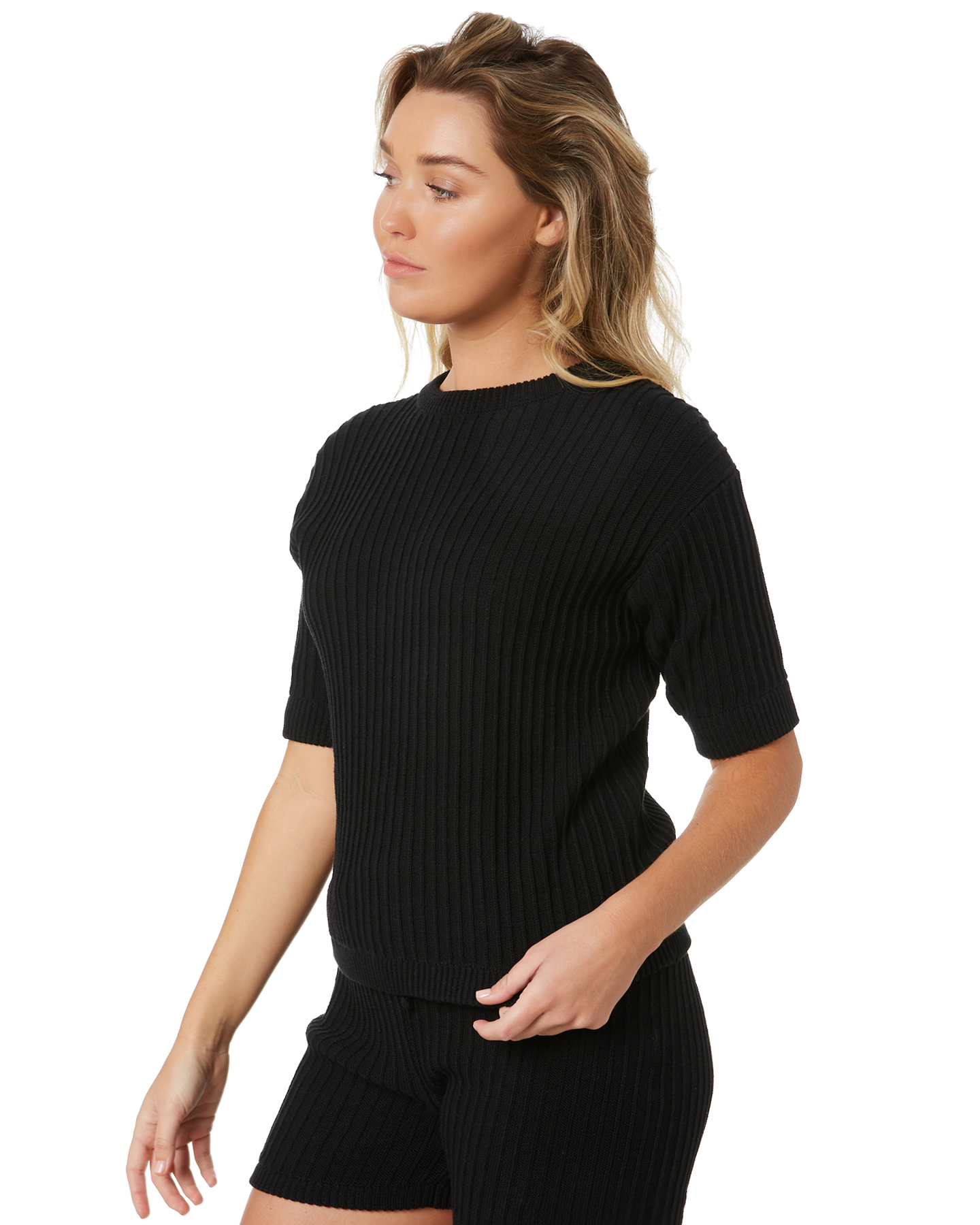 Rue Stiic Pamela Knit Tee - Black | SurfStitch