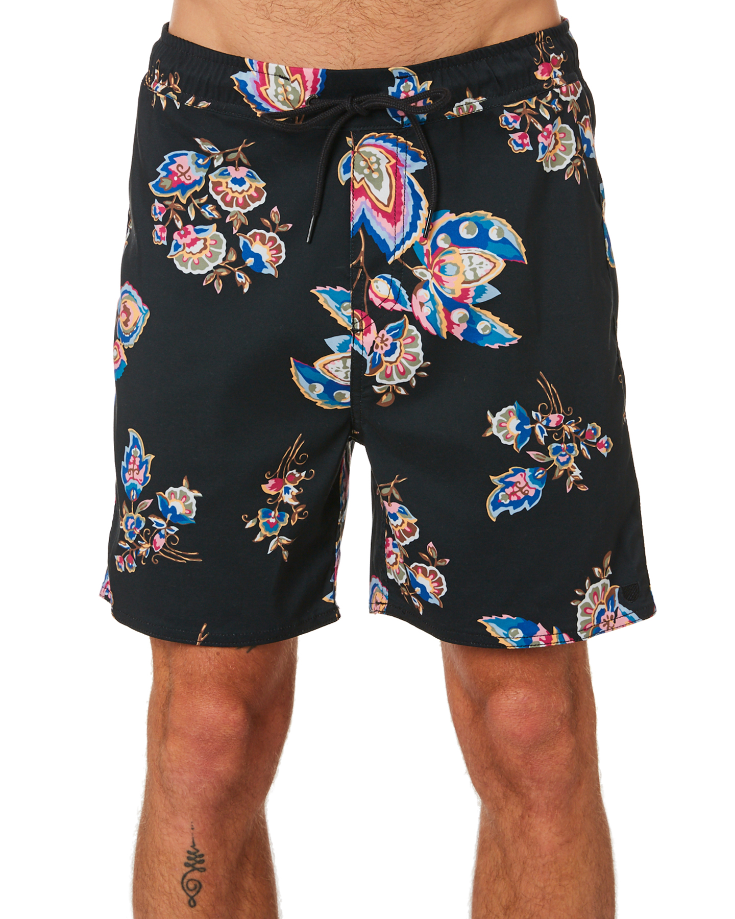 Brixton Palmas Mens Trunk - Black Purple | SurfStitch